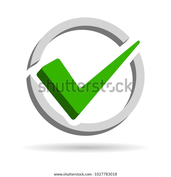 True Symbol Isolated On White Background Stock Vector (Royalty Free ...