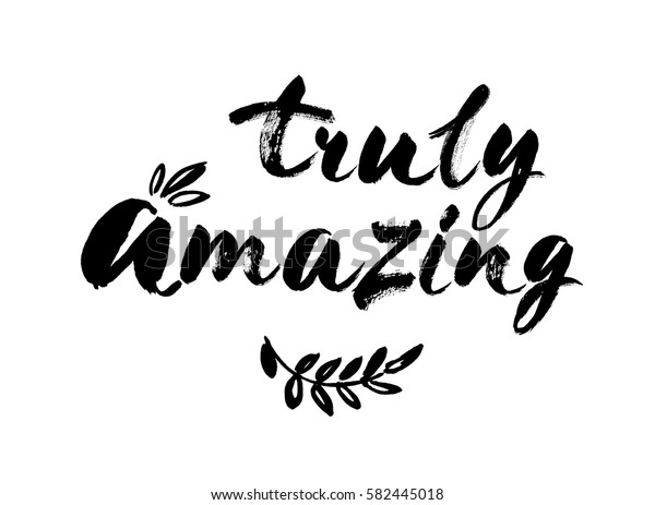 Truly Amazing Elegant Calligraphy Typography Art Stock Vector (Royalty ...