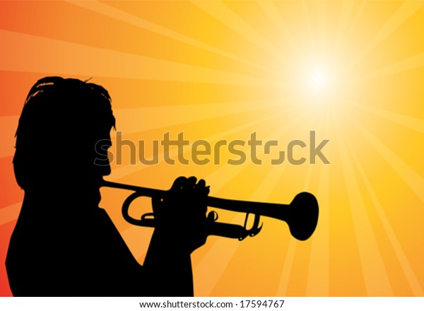 Trumpet Player Vector Illustration Stock Vector (Royalty Free) 17594767 ...