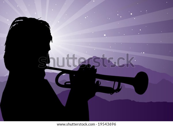 Trumpet Player Vector Illustration Stock Vector (Royalty Free) 19543696 ...