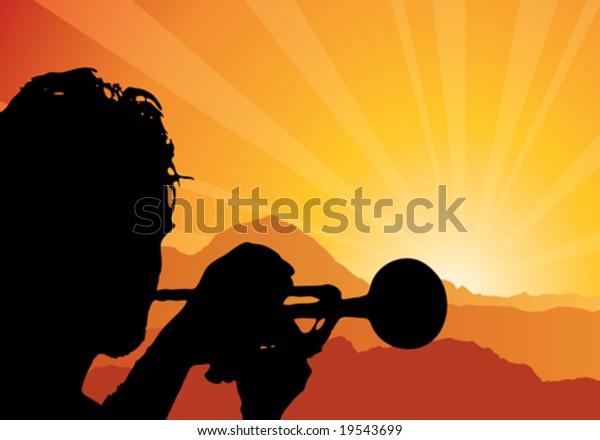 Trumpet Player Vector Illustration Stock Vector (Royalty Free) 19543699 ...