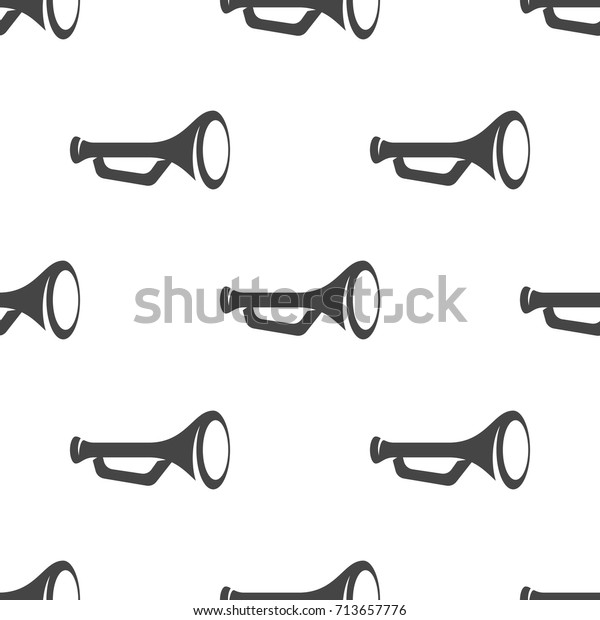 Trumpet Seamless Pattern Vector Illustration Backgrounds Stock Vector ...