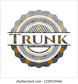 Trunk Arabesque Emblem Background Arabic Decoration Stock Vector ...