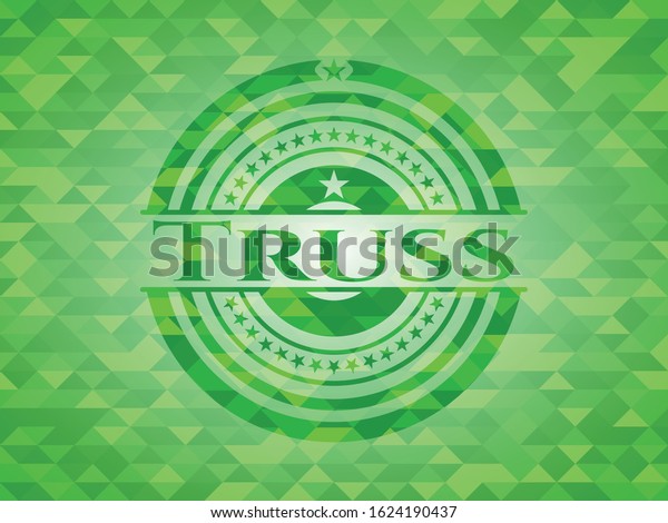 Truss Green Emblem Triangle Mosaic Background Stock Vector (Royalty ...