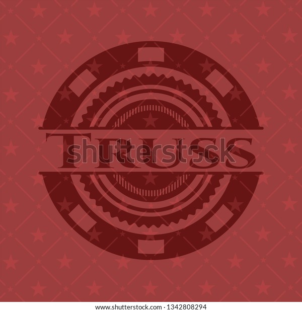 Truss Red Emblem Retro Stock Vector (Royalty Free) 1342808294 ...