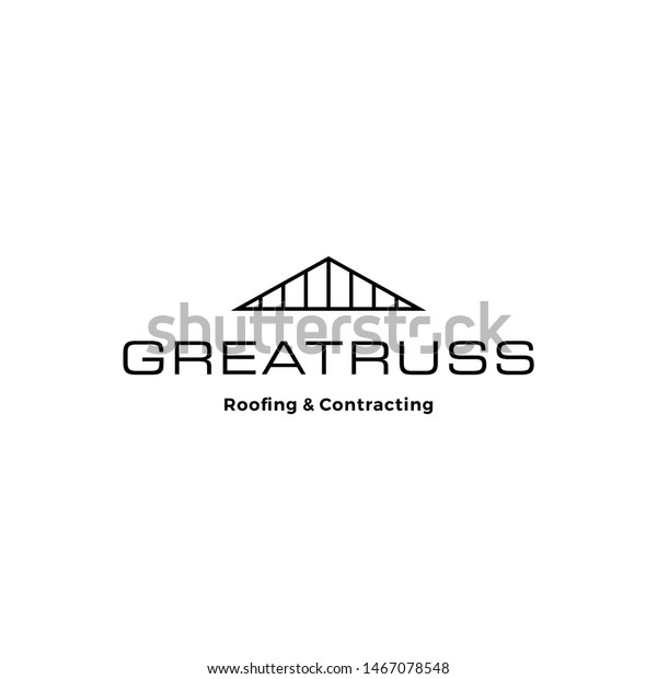 truss roof logo vector icon illustration