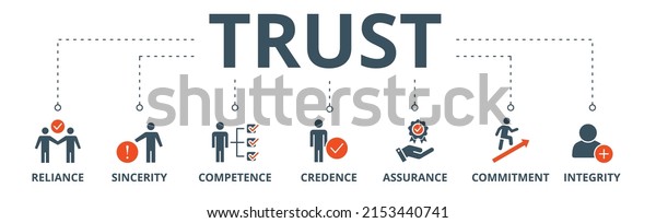 Trust Building Banner Web Icon Vector Stock Vector (Royalty Free ...