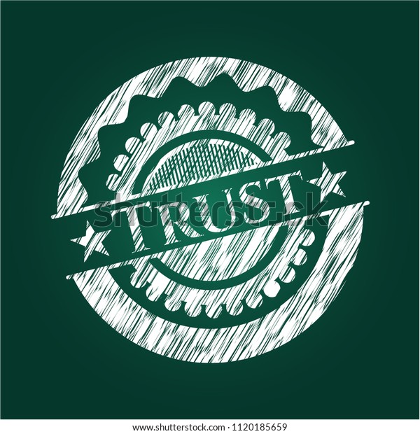 Trust Chalk Emblem Stock Vector (Royalty Free) 1120185659 | Shutterstock