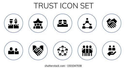 Trust Icon Set 10 Filled Trust Stock Vector (Royalty Free) 1501047038 ...