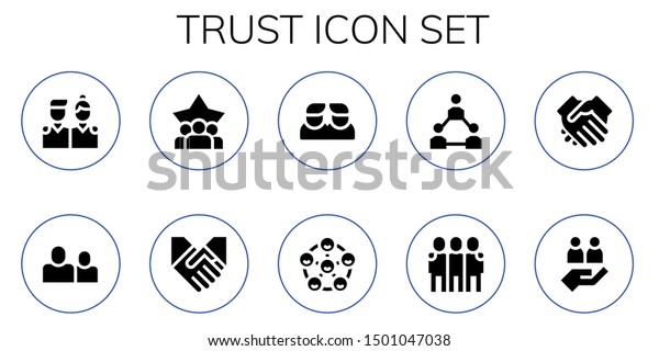 Trust Icon Set 10 Filled Trust Stock Vector (Royalty Free) 1501047038 ...