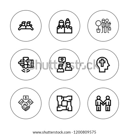 Trust Icon Set Collection 9 Outline Stock Vector (Royalty Free ...