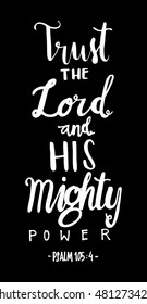 Trust Lord His Mighty Power Hand Stock Vector (Royalty Free) 481273423 ...