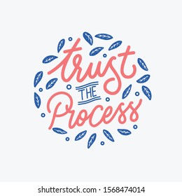 Trust Process Lettering Quotes Stock Vector (Royalty Free) 1568474014 ...