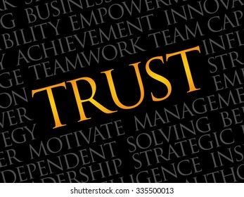 Trust Word Cloud Business Concept Stock Vector (Royalty Free) 335500013 ...