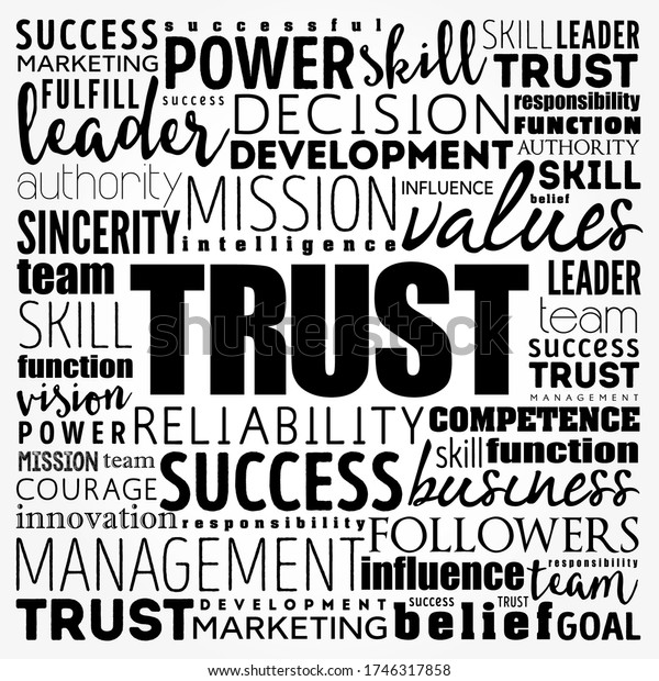 Trust Word Cloud Business Concept Background Stock Vector (Royalty Free ...