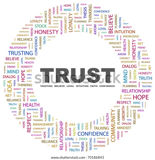 Trust Word Collage On White Background Stock Vector (Royalty Free) 70186843
