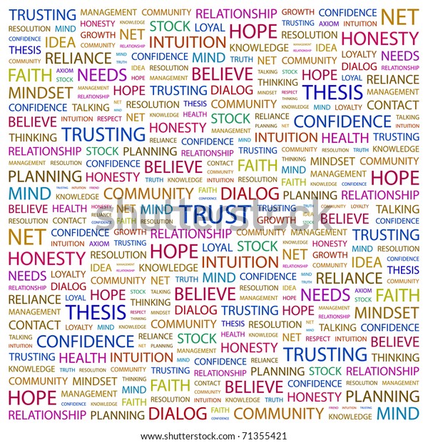 Trust Word Collage On White Background Stock Vector (Royalty Free ...