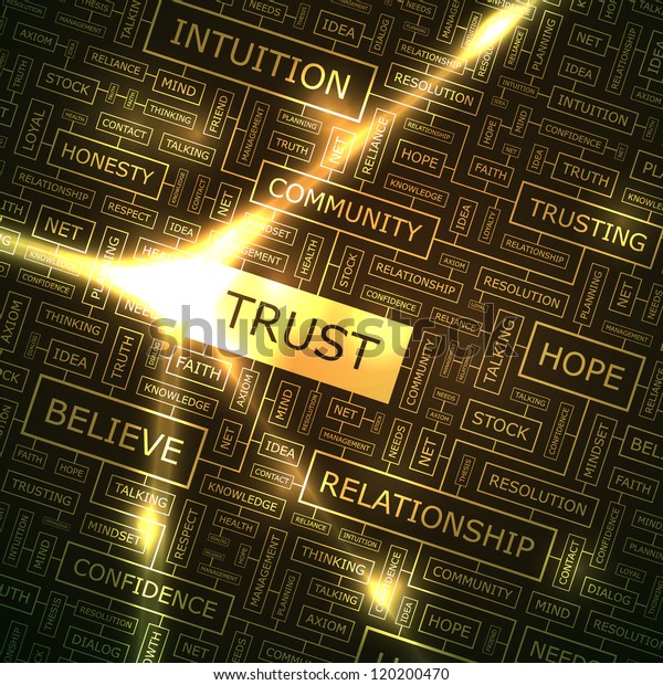 Trust Word Collage Vector Illustration Stock Vector (Royalty Free ...
