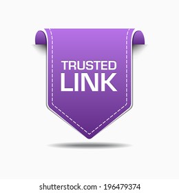 Trusted Link Purple Label Icon Vector Stock Vector (Royalty Free ...