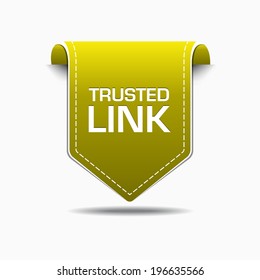 Secure Link Yellow Label Icon Vector Stock Vector (Royalty Free) 196635629