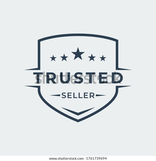 Trusted Seller Shield Logo Design Template Stock Vector (Royalty Free ...