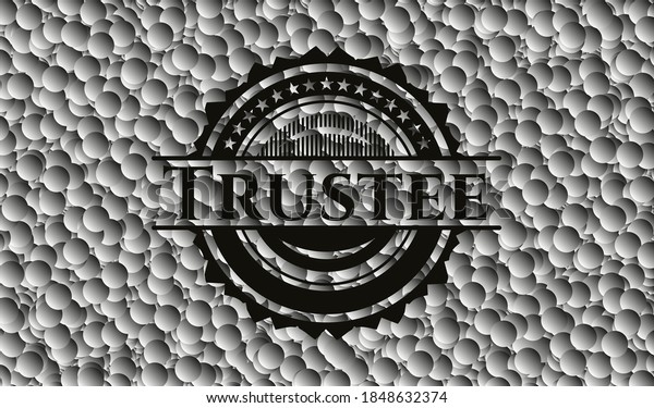 Trustee Dark Emblem Grey Bubbles Background Stock Vector (Royalty Free ...