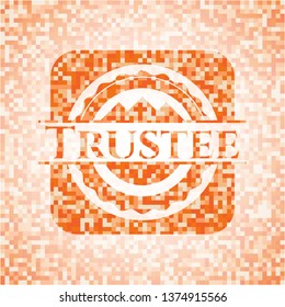 Trustee Orange Mosaic Emblem Background: vector de stock (libre de ...