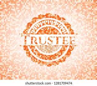 Trustee Orange Tile Background Illustration Square Stock Vector ...