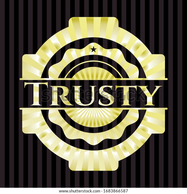 Trusty Golden Emblem Vector Illustration Detailed Stock Vector (Royalty ...