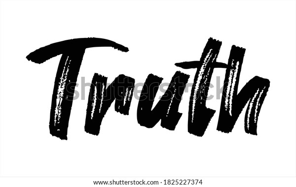 Truth Hand Drawn Brush Lettering Words Stock Vector (Royalty Free ...