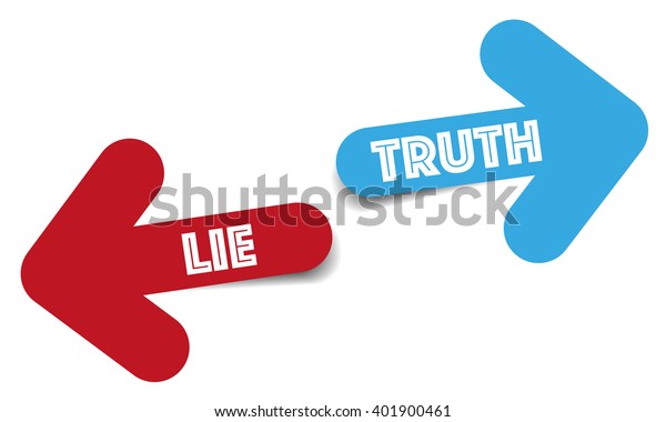 Truth Lie Color Arrows Stock Vector (Royalty Free) 401900461