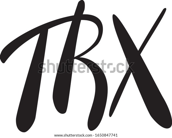 Trx Logo Isolated On White Background Stock Vector (Royalty Free ...
