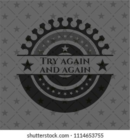 Try Again Again Black Emblem Vintage Stock Vector (Royalty Free ...