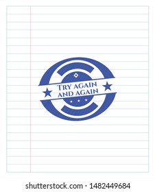 Try Again Again Draw Pen Strokes Stock Vector (Royalty Free) 1482449684 ...