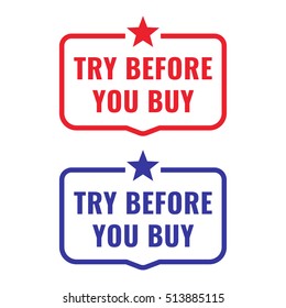 Try Before You Buy Badge Icon: เวกเตอร์สต็อก (ปลอดค่าลิขสิทธิ์ ...