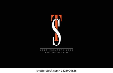 Ts St Abstract Vector Logo Monogram Stock Vector (Royalty Free ...