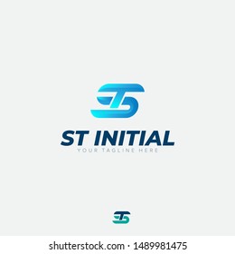 Ts St Initial Abstract Logo Template Stock Vector (Royalty Free) 1489981475
