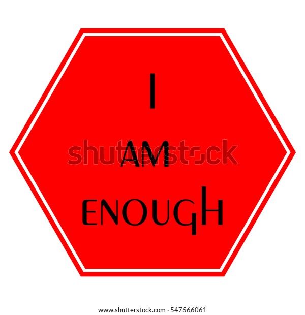 Tshirt Design Stop Sign Text Enough Stock Vector (Royalty Free ...