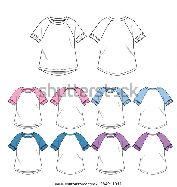 Tshirt Girl Vector Template Stock Vector (Royalty Free) 1384911011 ...