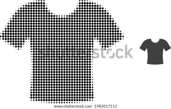 Tshirt Halftone Dotted Icon Illustration Halftone Stock Vector (Royalty ...