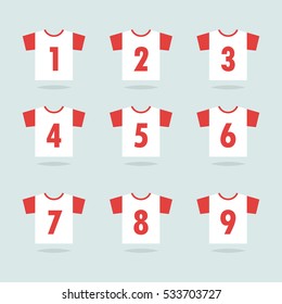 Tshirt Icon Numbers Vector Stock Vector (Royalty Free) 533703727 ...