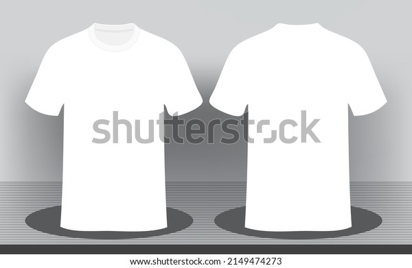 Tshirt White Round Neck T Shirt Stock Vector (Royalty Free) 2149474273 ...