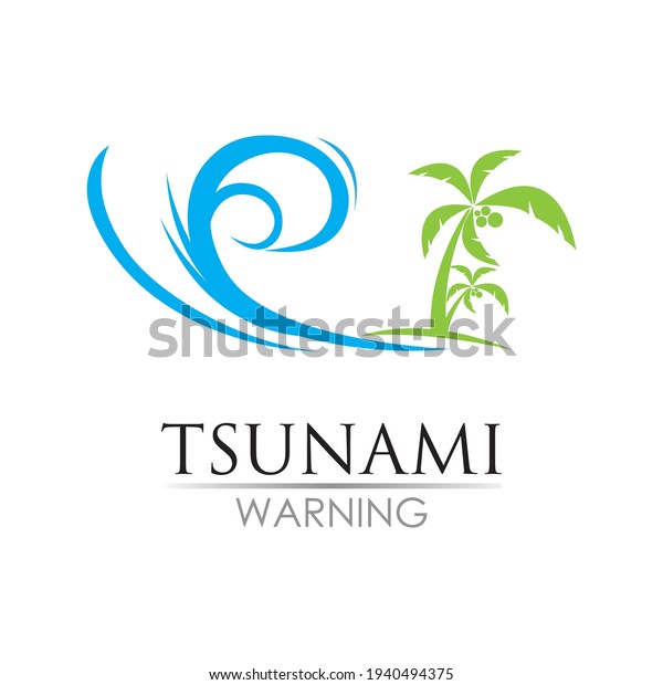 Tsunami Logo Design Vector Icon Template Stock Vector (Royalty Free ...