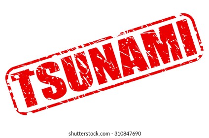 Tsunami Red Stamp Text On White Stock Vector (Royalty Free) 310847690 ...