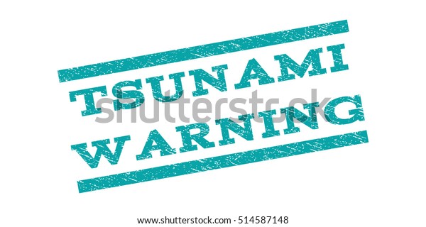 Tsunami Warning Watermark Stamp Text Caption: vector de stock (libre de ...