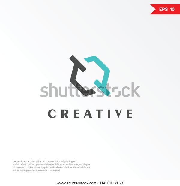 Tt Logo Double T Logo Modern: vector de stock (libre de regalías ...