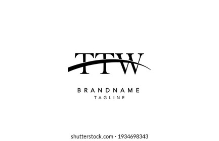 Ttw Alphabet Initial Swoosh Abstract Icon Stock Vector (Royalty Free ...