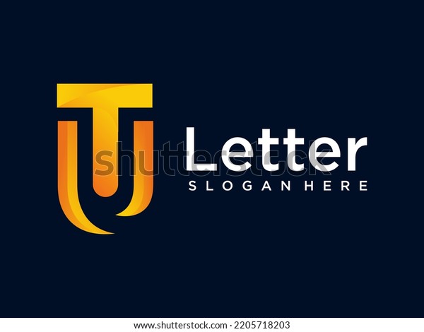 Tu Letter Logo Design Template Stock Vector (Royalty Free) 2205718203 ...