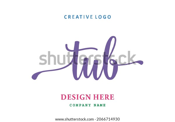 Tub Lettering Logo Simple Easy Understand Stock Vector (Royalty Free ...