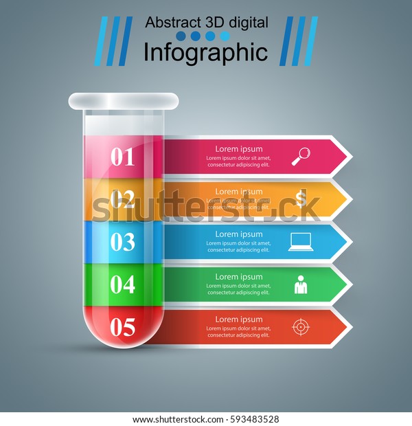 Tube Experiments Abstract Infographics Stock Vector (Royalty Free ...